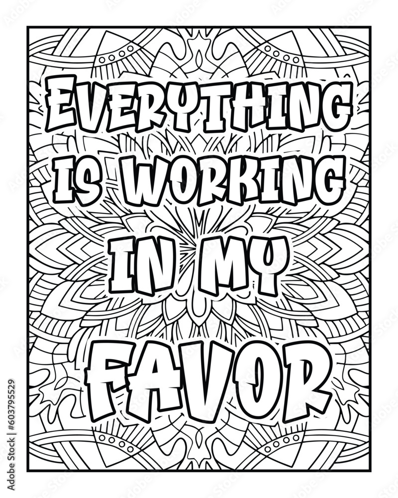 An Inspirational word Coloring page for Positive Thinking and Self ...