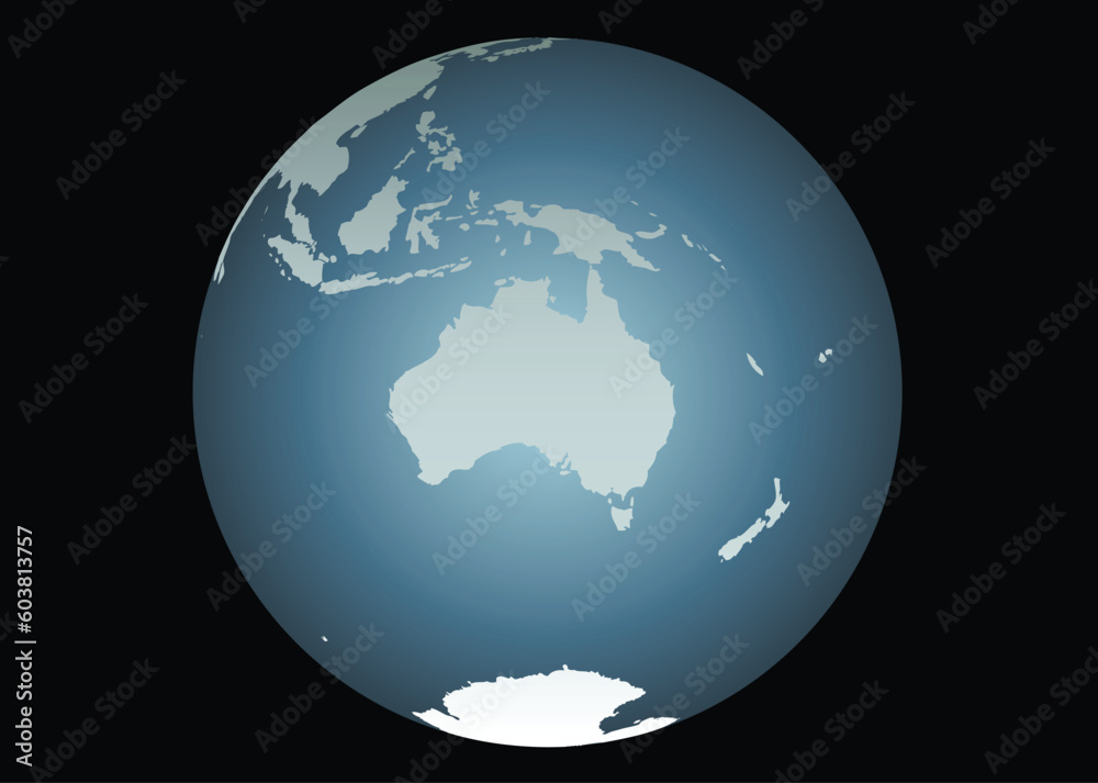 Australia (Vector). Accurate map of Australia, South East Asia, New ...