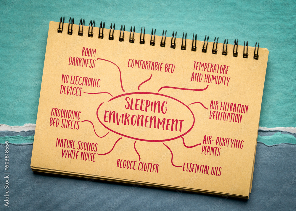 How To Improve Sleeping Environment Mind Map Sketch In A Notebook Healthy Lifestyle Self