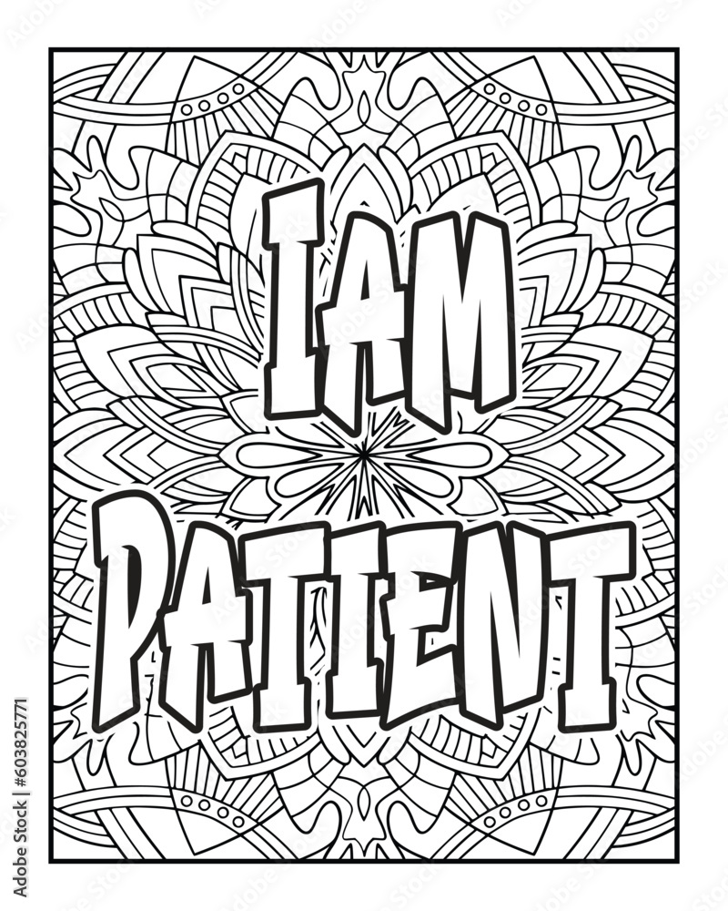 An Inspirational word Coloring page for Positive Thinking and Self ...