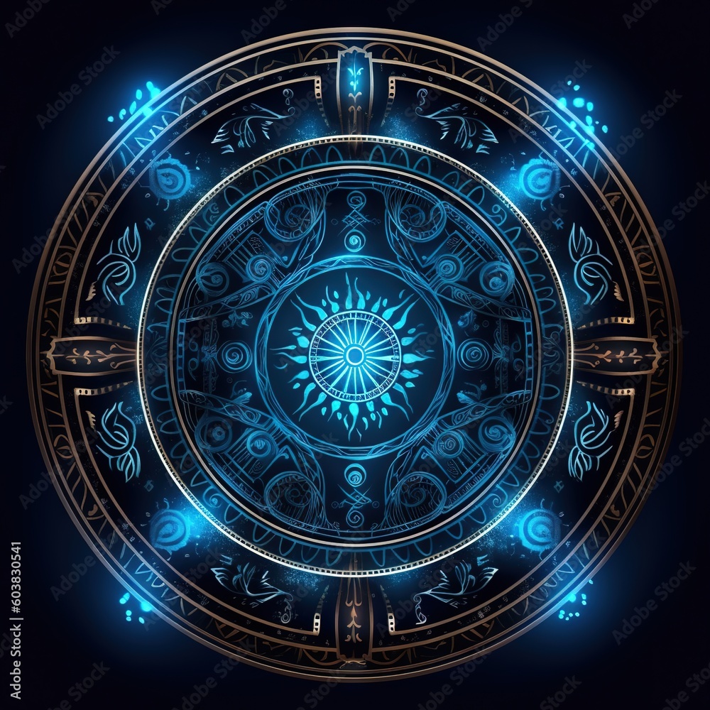 Water magic circle Stock Illustration | Adobe Stock