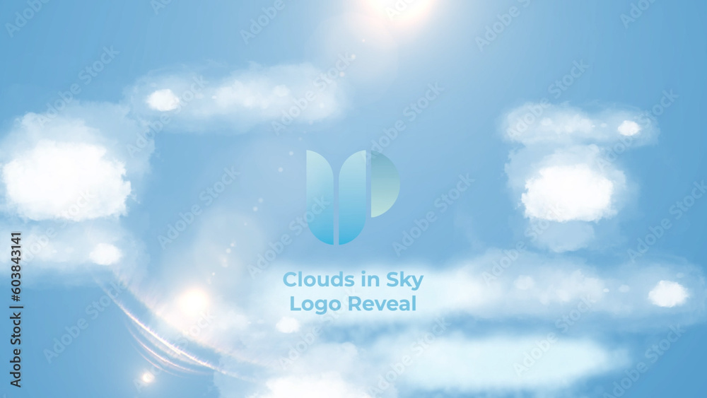 Clouds in Sky Logo Reveal Title Stock Template | Adobe Stock