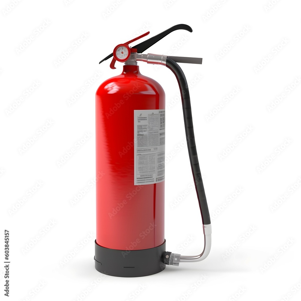 Ilustração do Stock: realistic single,Fire extinguisher,side view,white ...