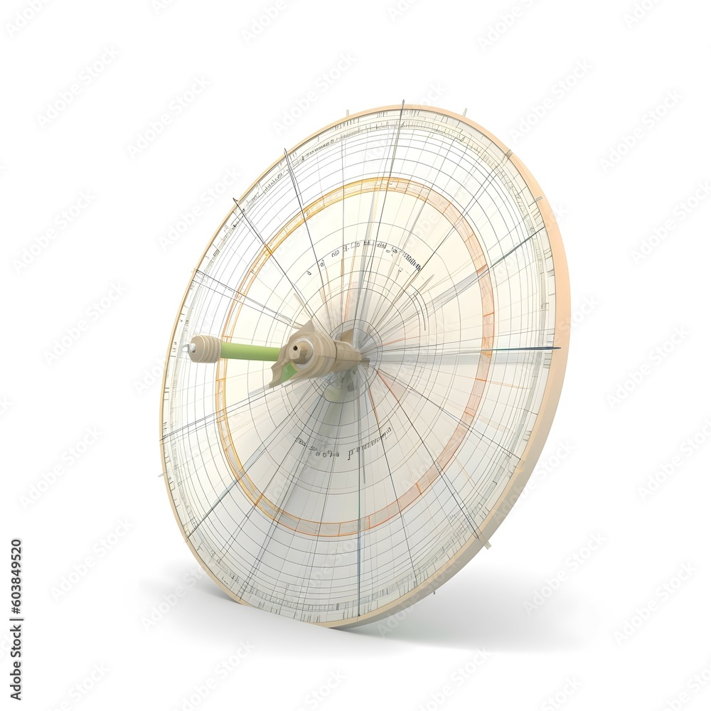 Light coloured,Tracing wheel,side view,white background,high detail, 8k ...