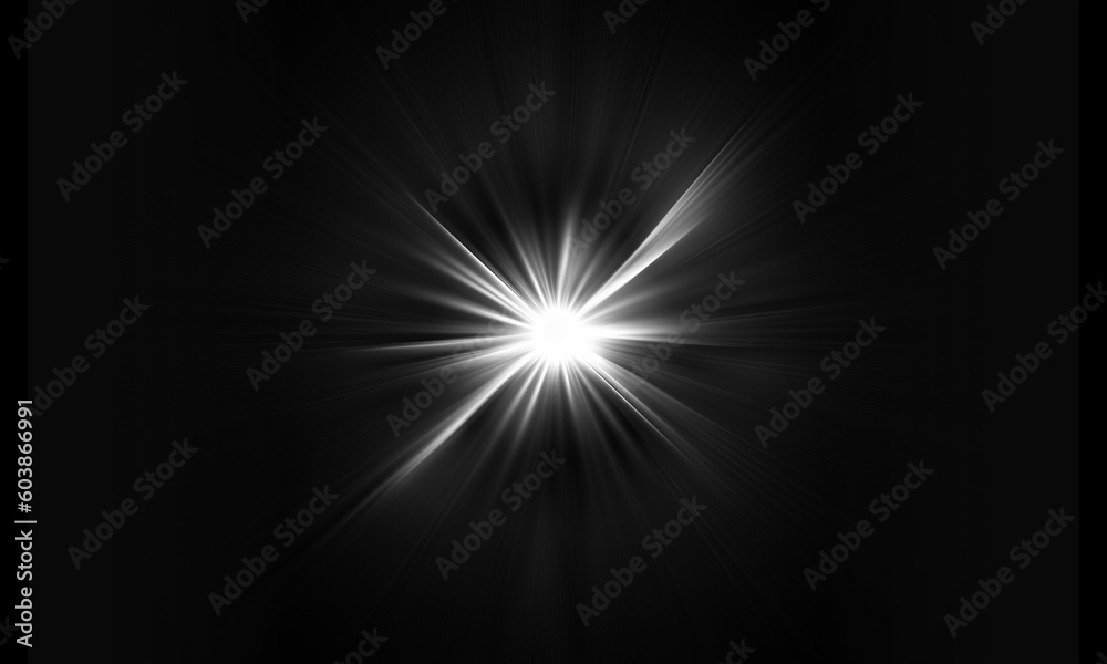 Lens flare glowing spark light effect. Laser beams, horizontal light ...