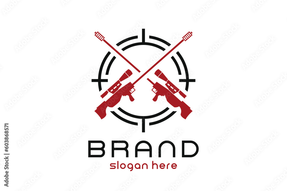 Weapon logo concept. Very suitable in various business purposes also ...