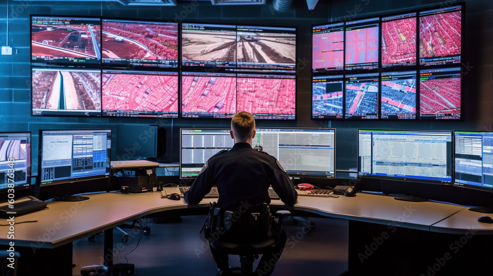 Incident Management, Police Officer's Working in a 911 Call Center with ...