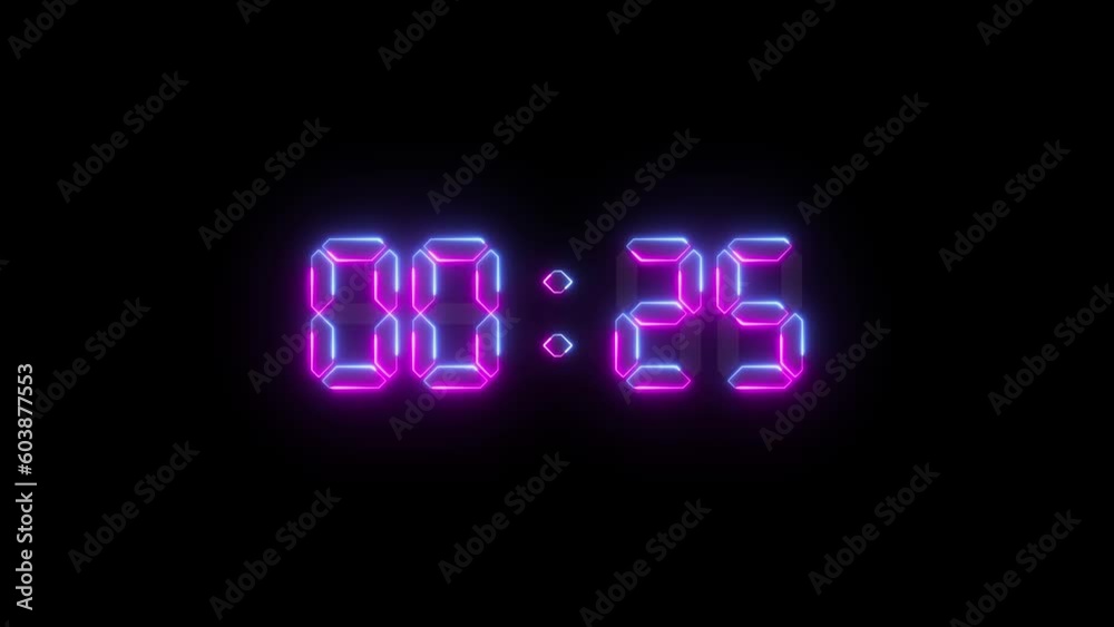 30 Second Neon Digital Negative Countdown Timer. 30 Seconds Digital ... 30 Second Neon Digital Negative Countdown Timer. 30 Seconds Digital ...