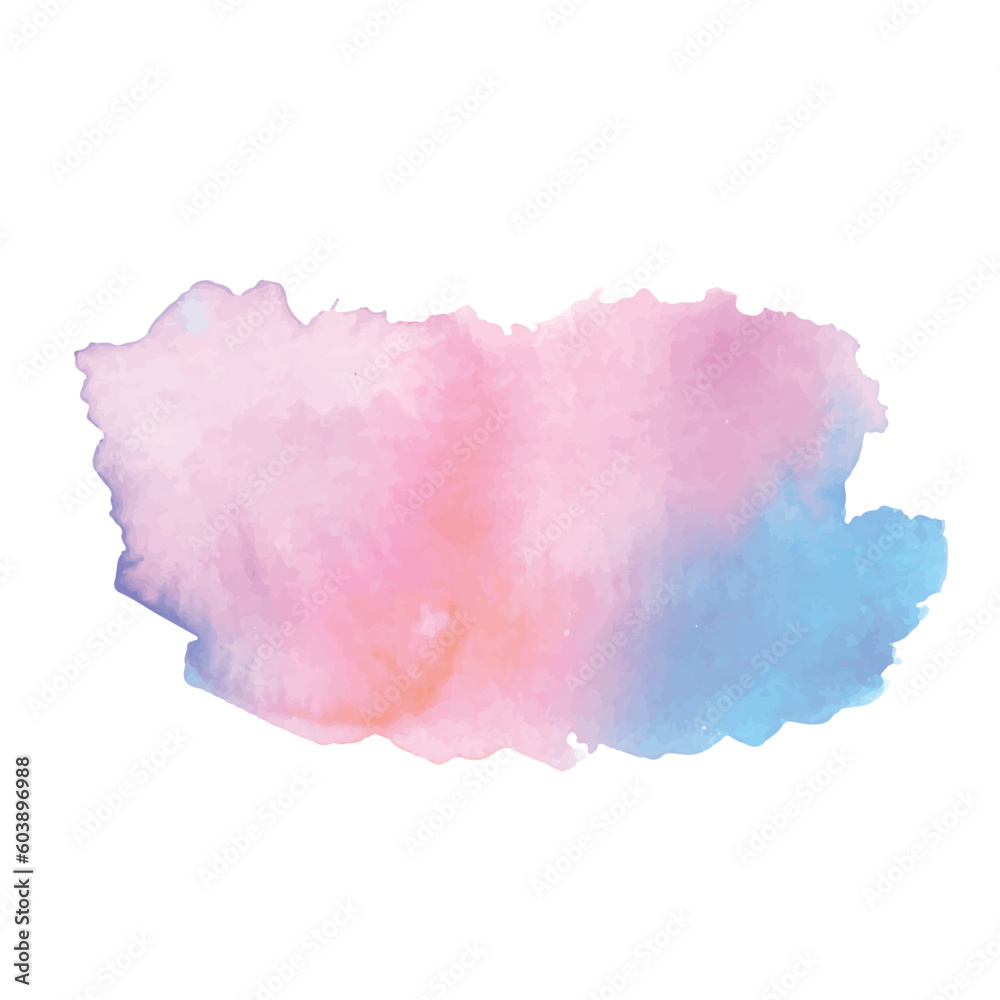 beautiful pink and blue watercolor stain splash, Sky blue Water Colour ...