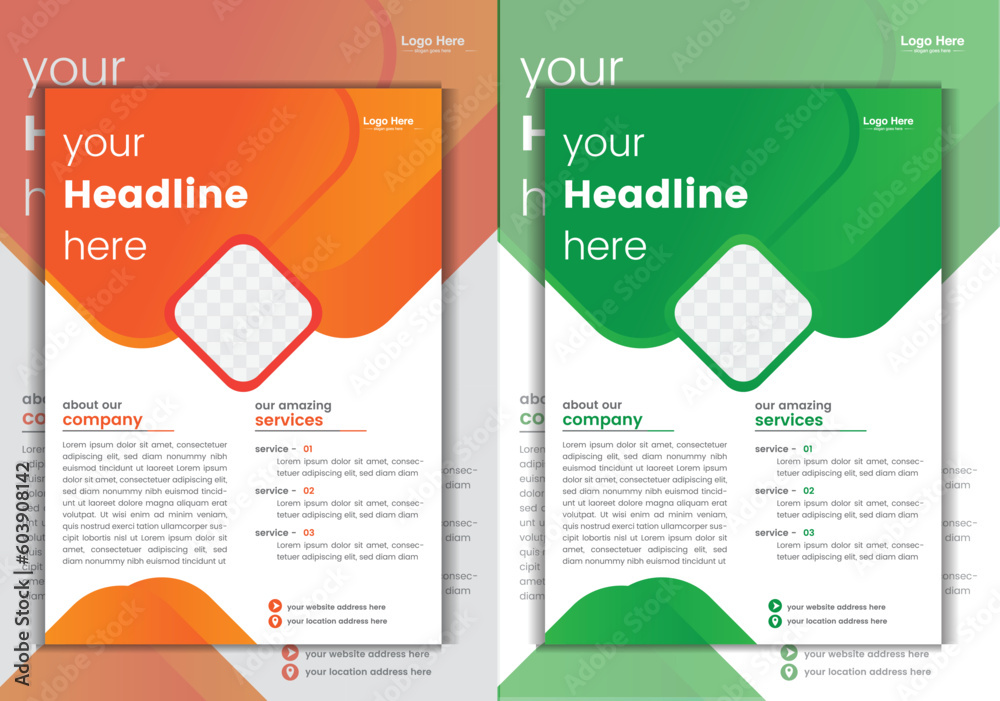 Business flyer design a4 size template for company growth and promotion ...