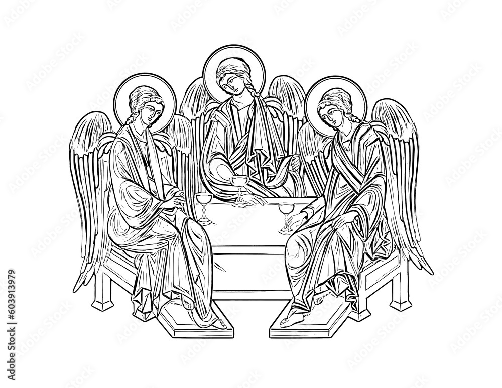 Holy Trinity. Trinitarian. Father, Son, Holy Ghost. Illustration ...