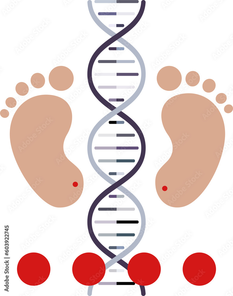 Newborn screening test illustration infographic with transparent ...
