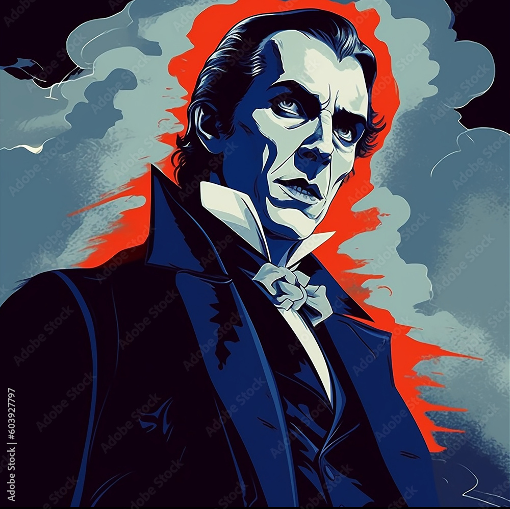 Character based on horror movies, man looking at the night, created ...