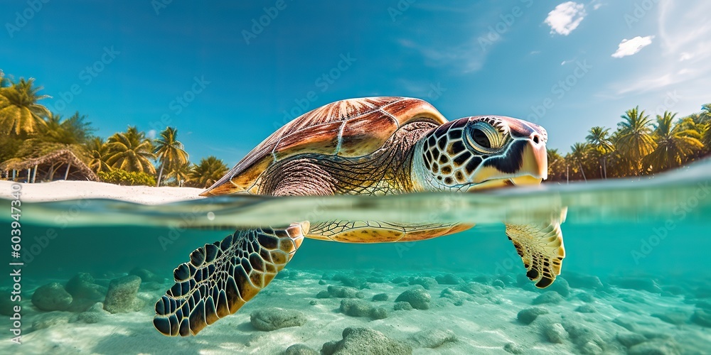 AI Generated. AI Generative. Photo realistic illustration of diving ...