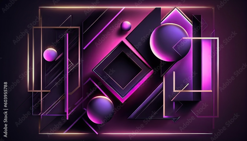purple box and rhombus in geometry minimal frat ray mood futuristic ...