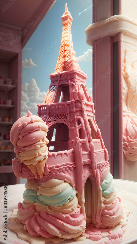 GelatoStyle, Eiffel Tower, Parisian landmarks, French architecture ...