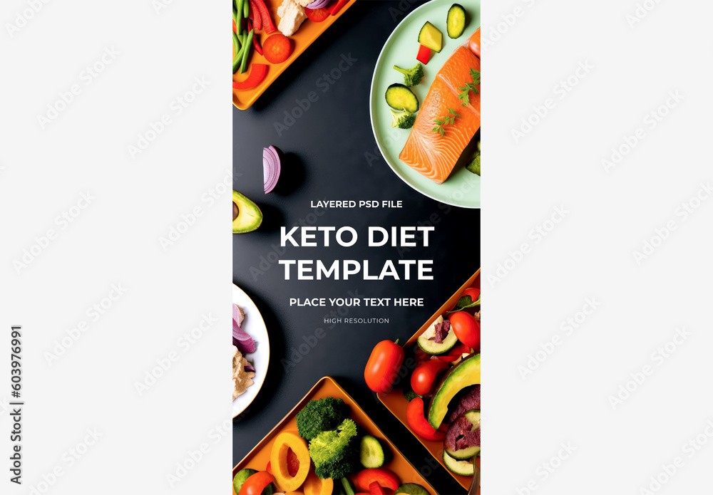 Delicious Culinary Spread: Plates Of Food and Vegetables on A Black ...