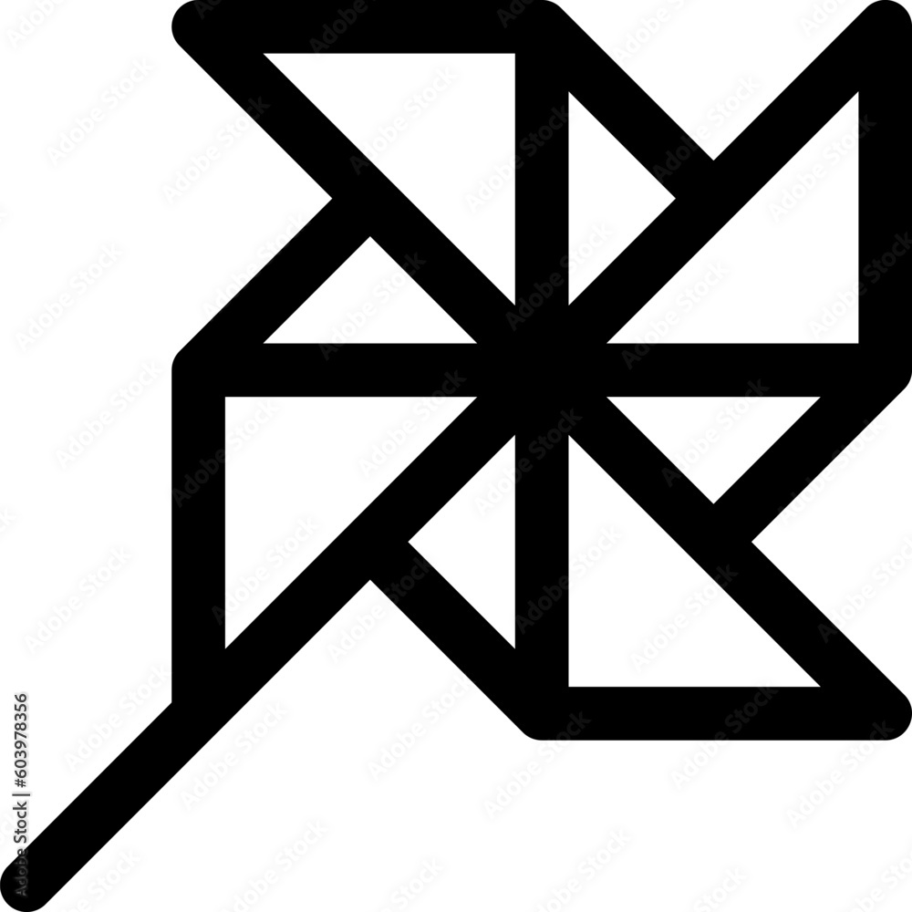 Pinwheel Icon. Pinwheel Vector illustration isolated on transparent ...