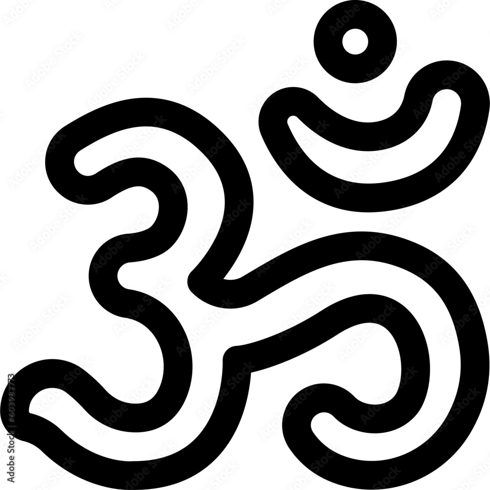 Om Icon. Om Vector illustration isolated on transparent background ...