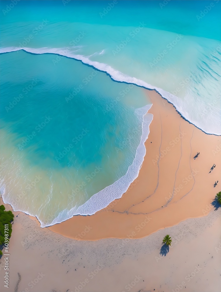 Ocean waves on the beach background. Beautiful natural summer vacation ...
