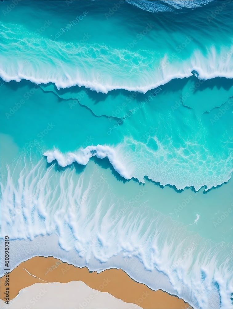 Ocean waves on the beach background. Beautiful natural summer vacation ...
