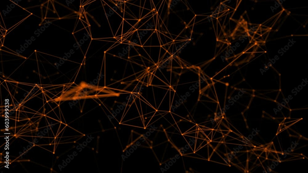 3D animation. Plexus style background. High tech digital technology ...