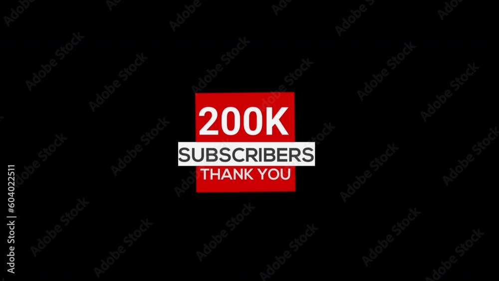 200k subscribers thank you banner Subscribe, animation transparent ...