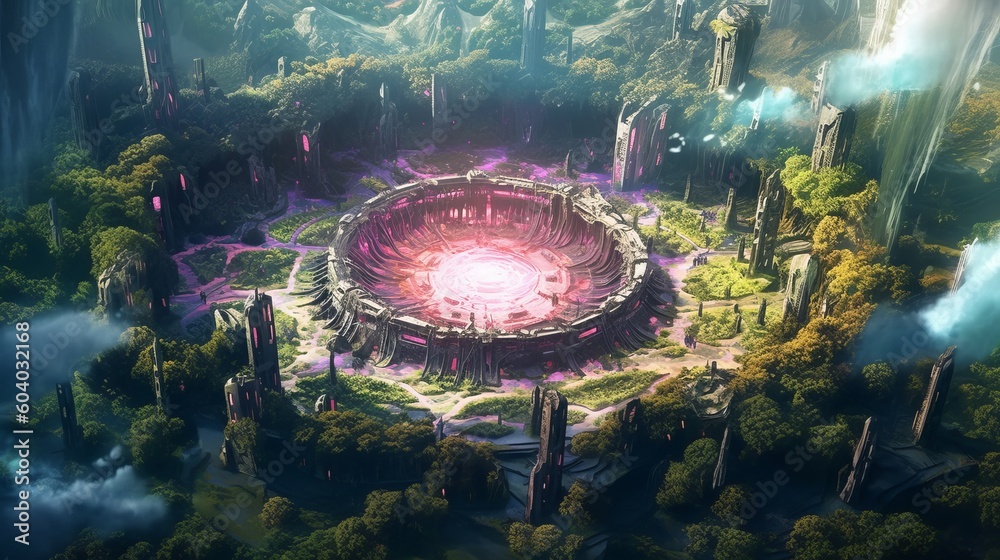 satellite imagery, detailed, fantasy world building, forest turning ...
