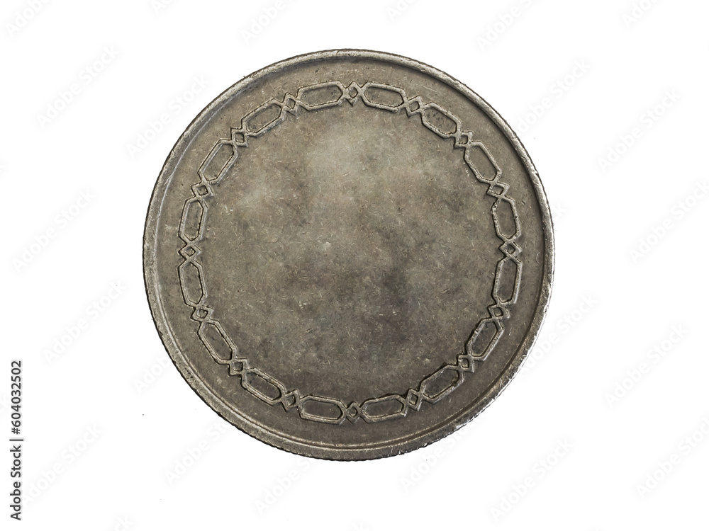 old empty silver coin on a transparent isolated background. png Stock ...