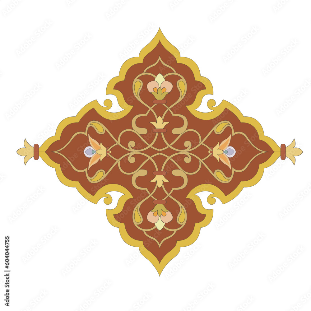 Arabic Floral Border. Traditional Islamic Design Stock Vector | Adobe Stock