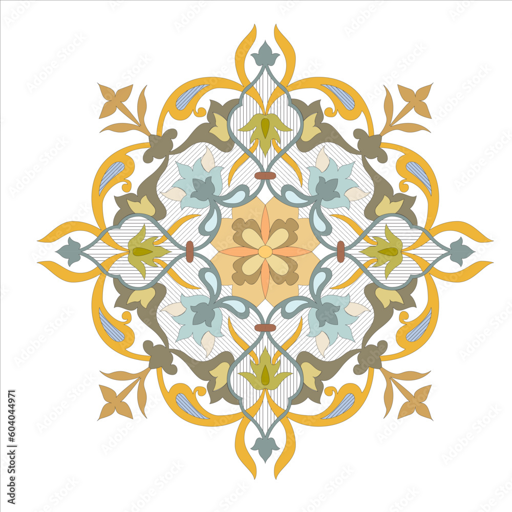 Arabic Floral Border. Traditional Islamic Design Stock Vector | Adobe Stock