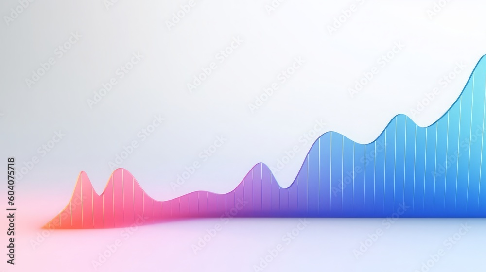 Dynamic 3d Graph Render Vray Tracing Style Data Visualization Postprocessing Generative Ai