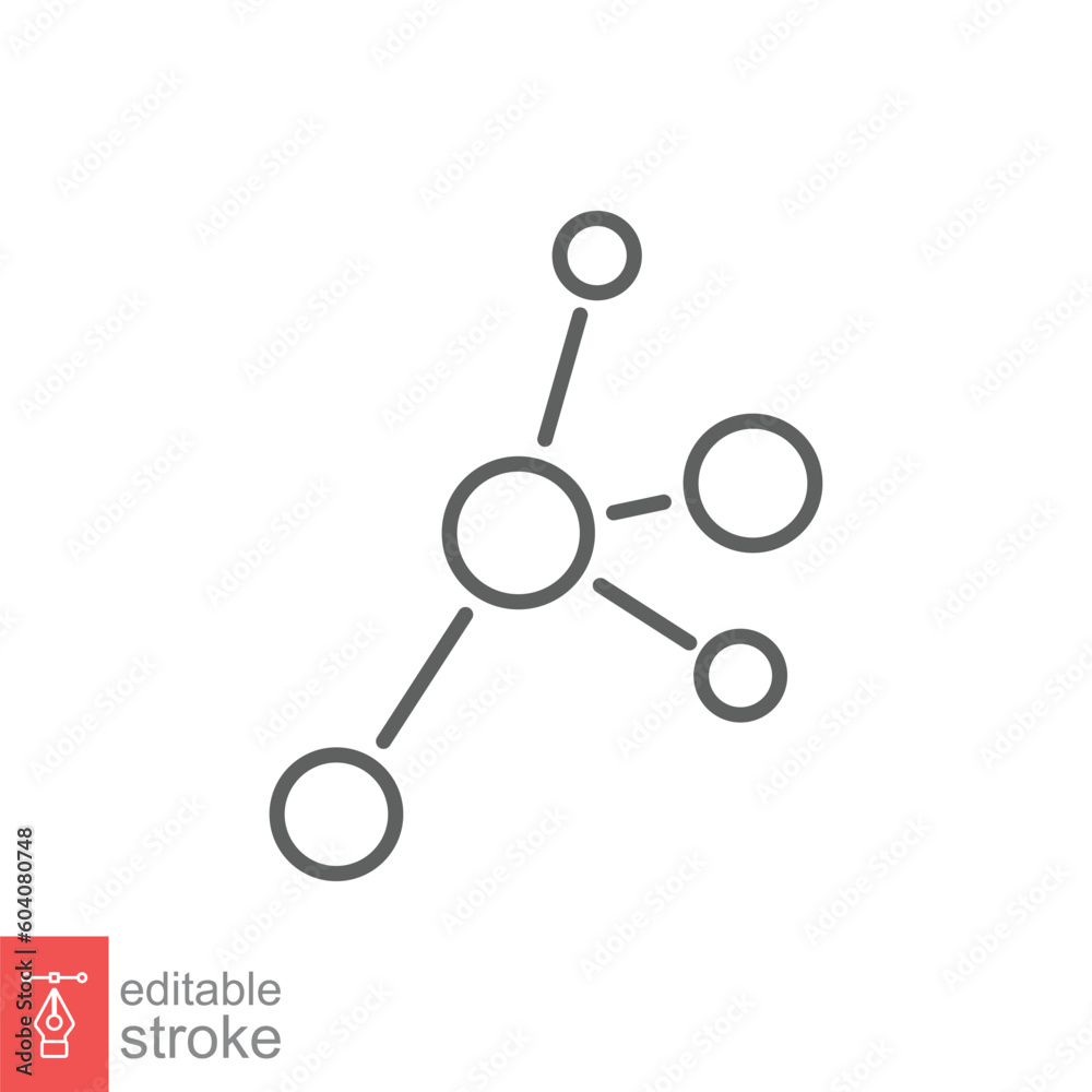 Protein, amino acid icon. Simple outline style. Collagen, peptide ...