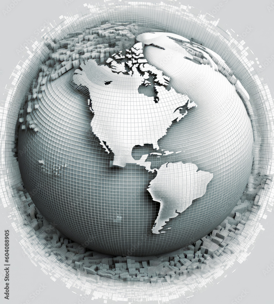 world map round world map with black earth icon on white background ...