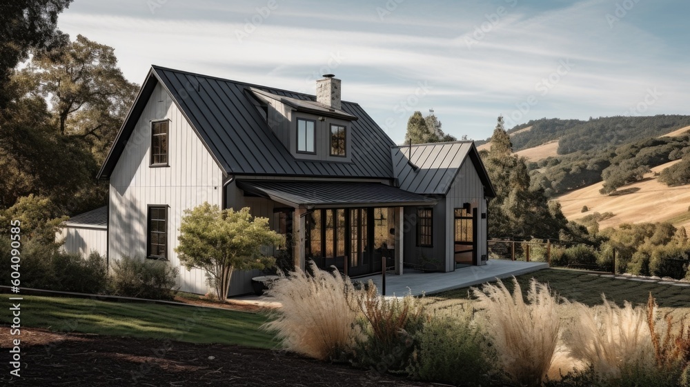 Home architecture design in Tudor Style with Steep gable roof ...