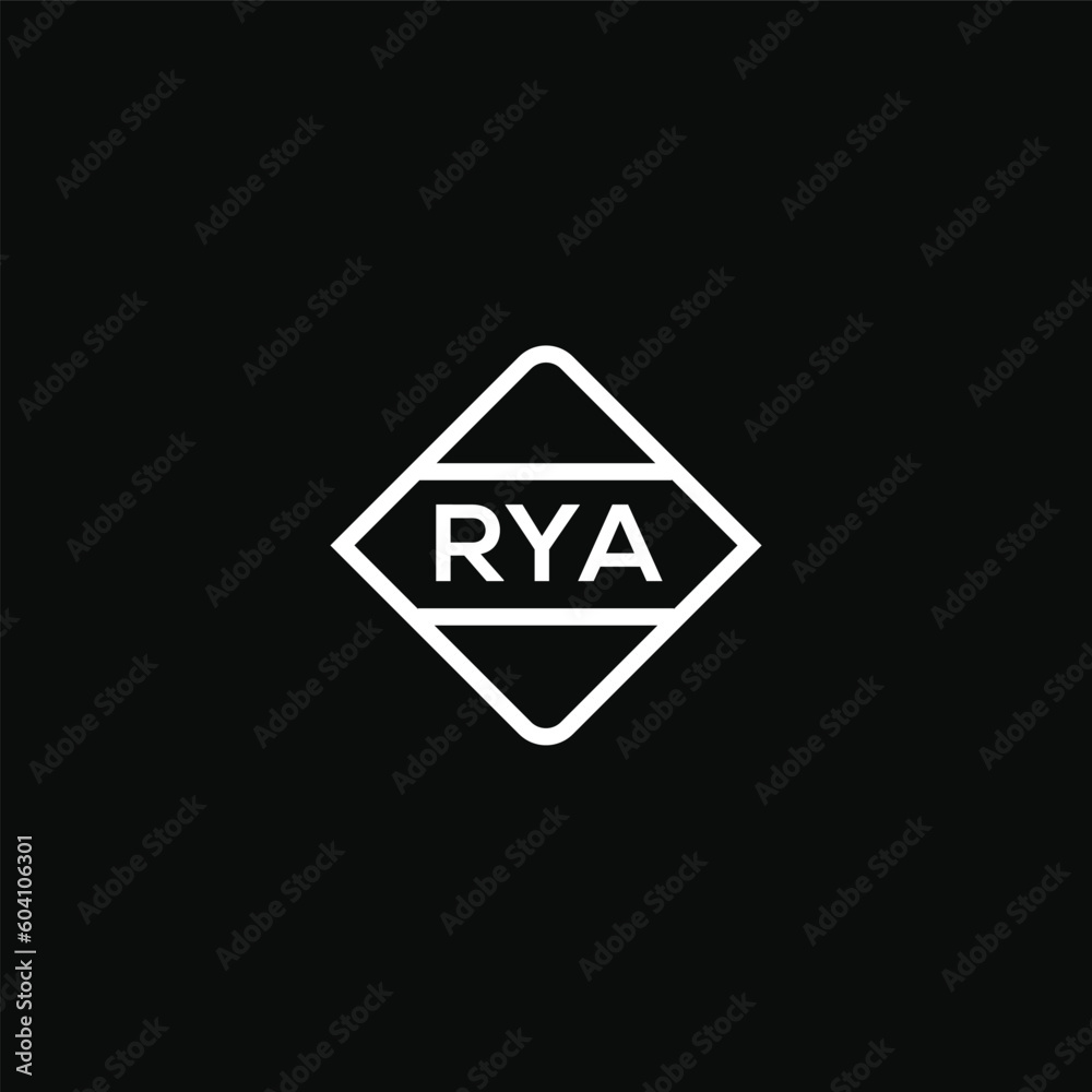 RYA letter design for logo and icon.RYA typography for technology ...
