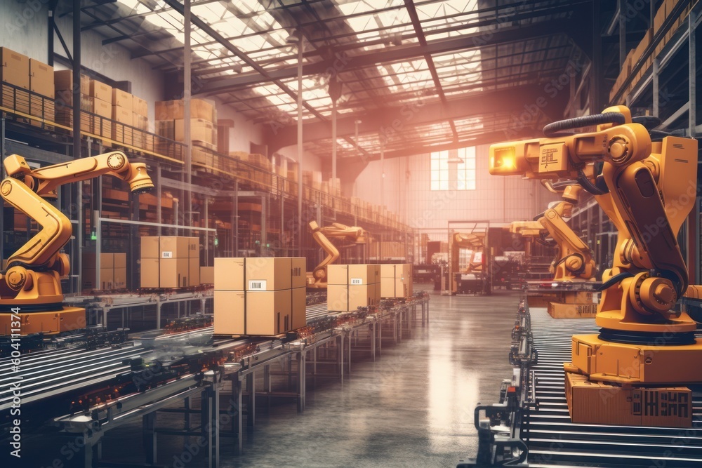 Robotic arms and automation systems can perform repetitive tasks with ...