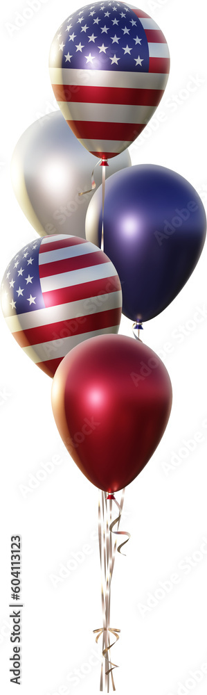 American flag balloon bouquet for USA Independance day (4th of July ...