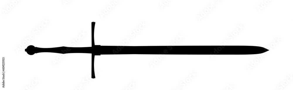 sword silhouette - vector illustration Stock Vector | Adobe Stock