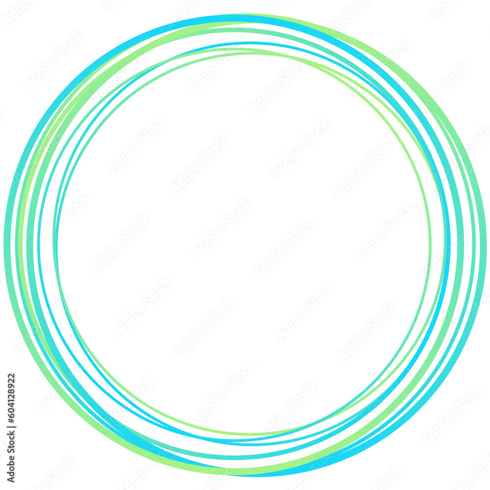 light green gradient circle frame with transparent background. Abstract ...