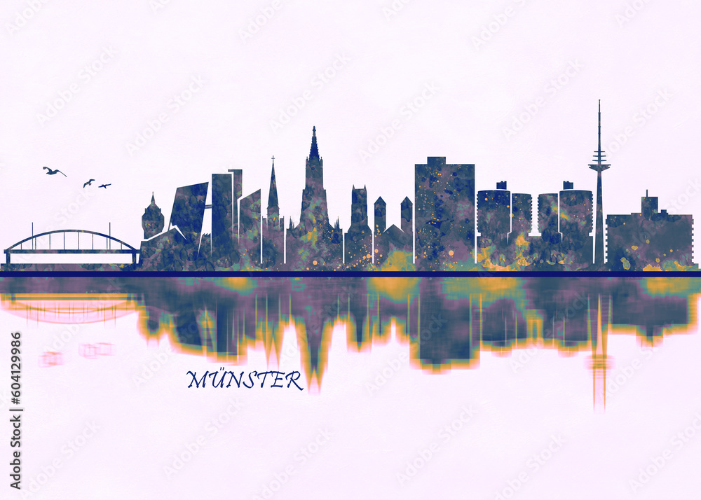 Munster Skyline. Cityscape Skyscraper Buildings Landscape City ...