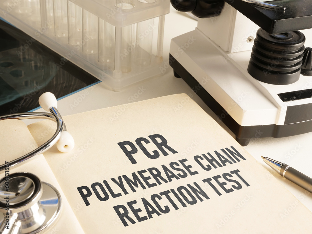 Foto de PCR Test or Polymerase Chain Reaction Test is shown using the ...