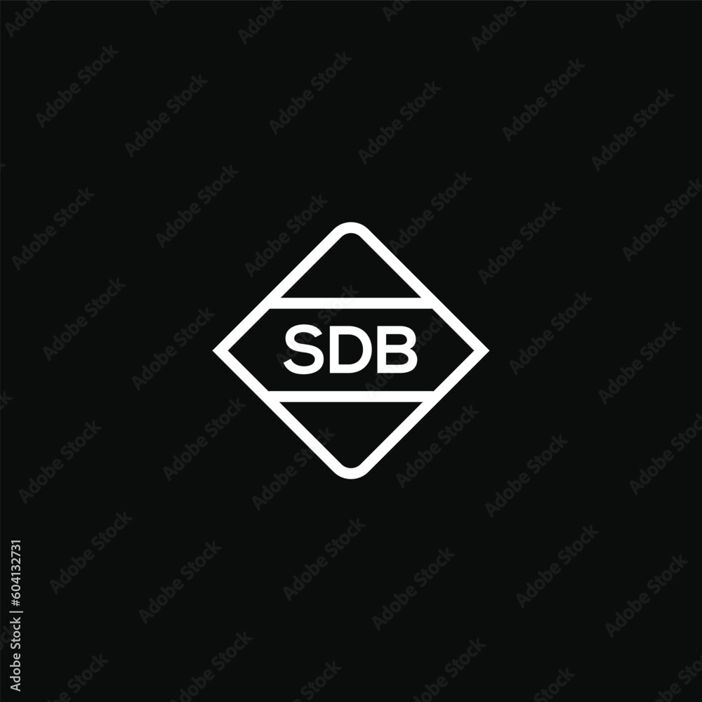 SDB 3 letter design for logo and icon.SDB monogram logo.vector ...