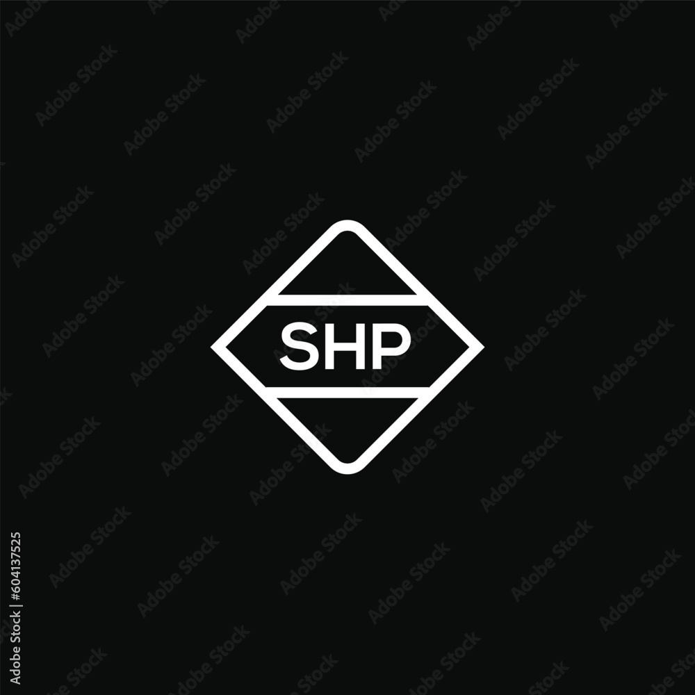 SHP letter design for logo and icon.SHP monogram logo.vector ...