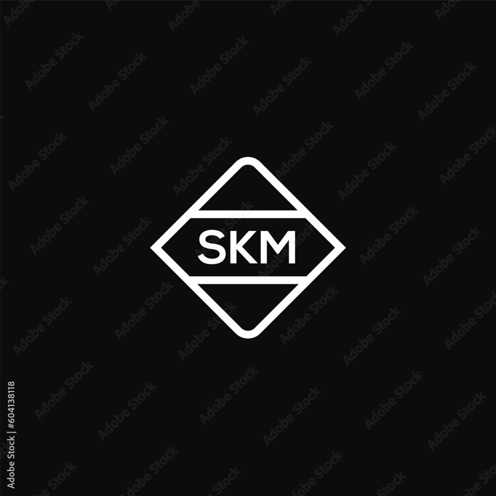 Vetor de SKM letter design for logo and icon.SKM monogram logo.vector ...