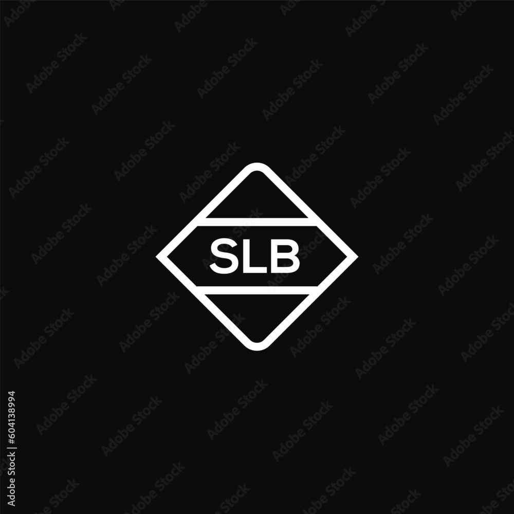 SLB letter design for logo and icon.SLB monogram logo.vector illustration with black background ...