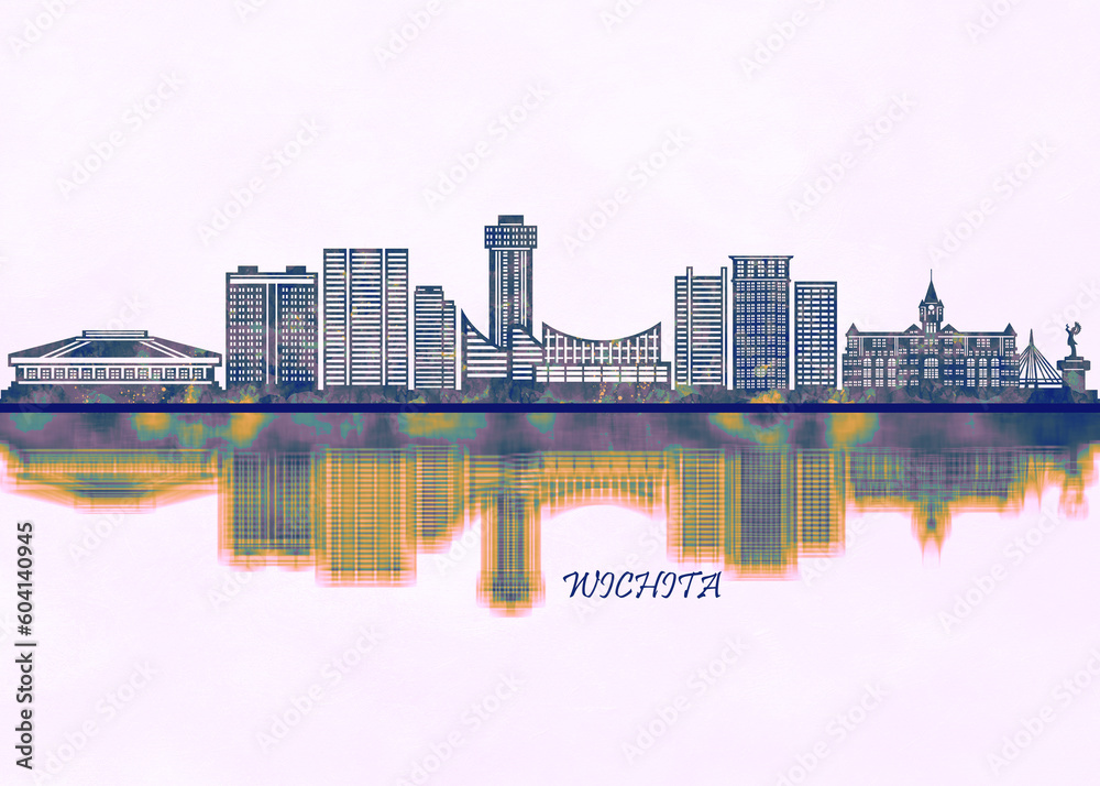 Wichita Skyline. Cityscape Skyscraper Buildings Landscape City ...