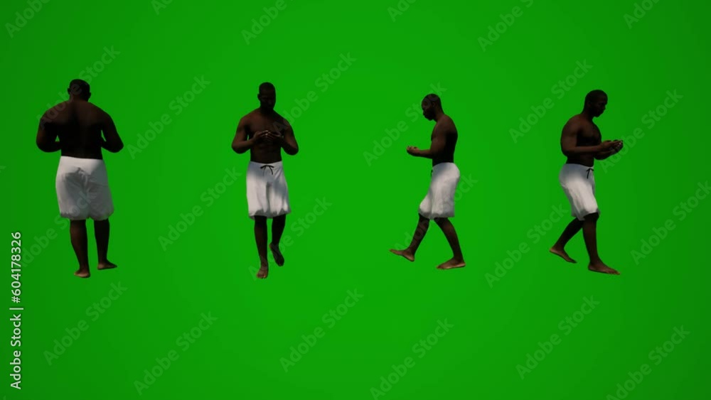 Vidéo Stock 3d black lifeboat on green screen walking and caring and ...