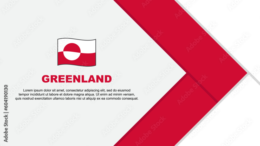 Greenland Flag Abstract Background Design Template. Greenland ...