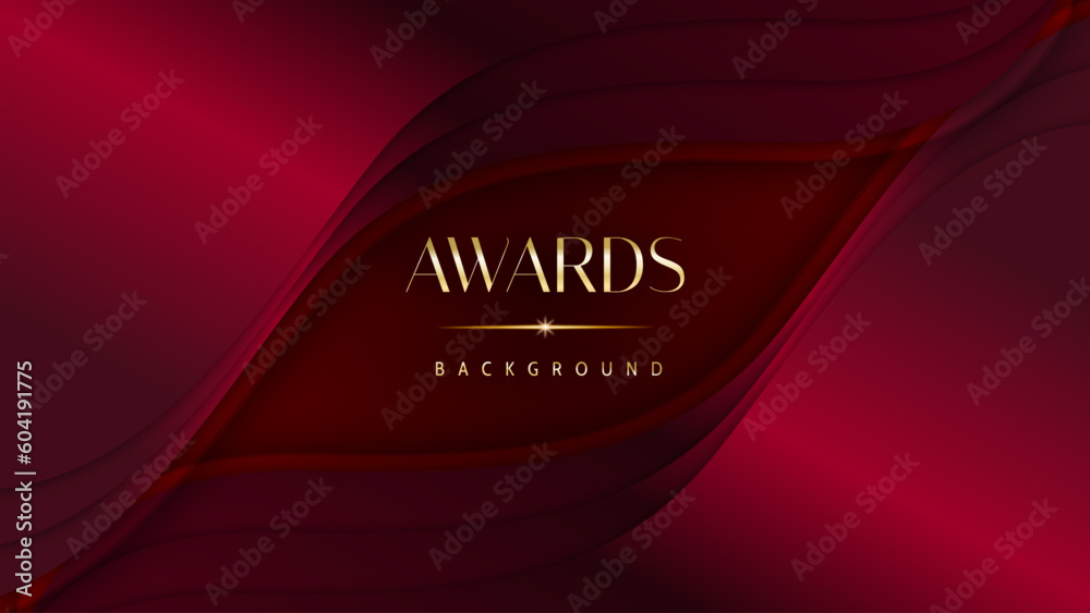 Golden red maroon side lines dotted award background. Traditional style ...